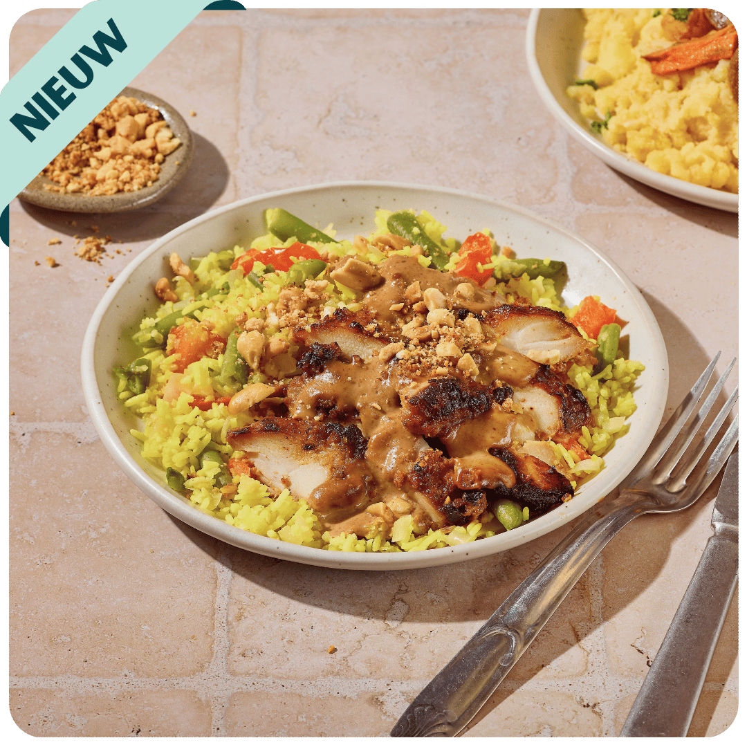 Kipsaté met rijst en groenten - Freasy | Fresh · Frozen · Easy